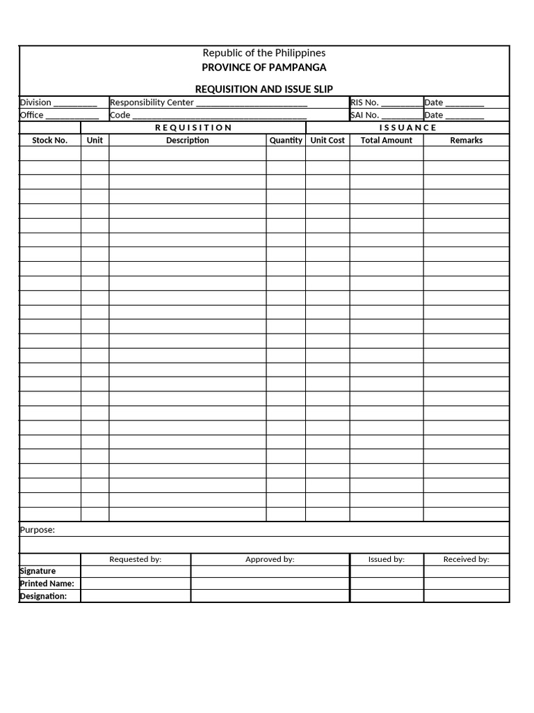 Requisition-Issuance-slip-Form-RIS | PDF