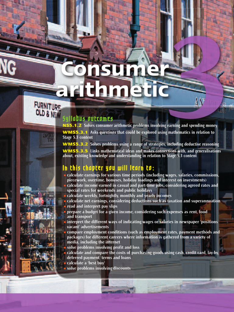 Chapter 3 - Consumer arithmetic | PDF | Taxes | Income Tax