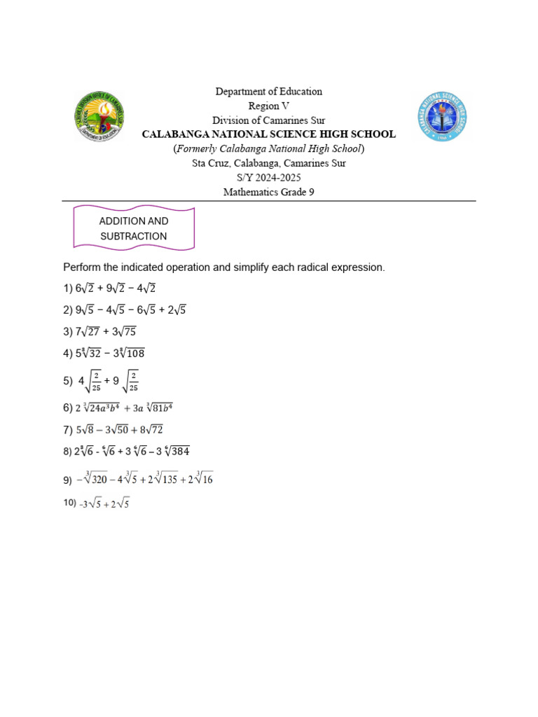 Add Subtract and Multiply. | PDF