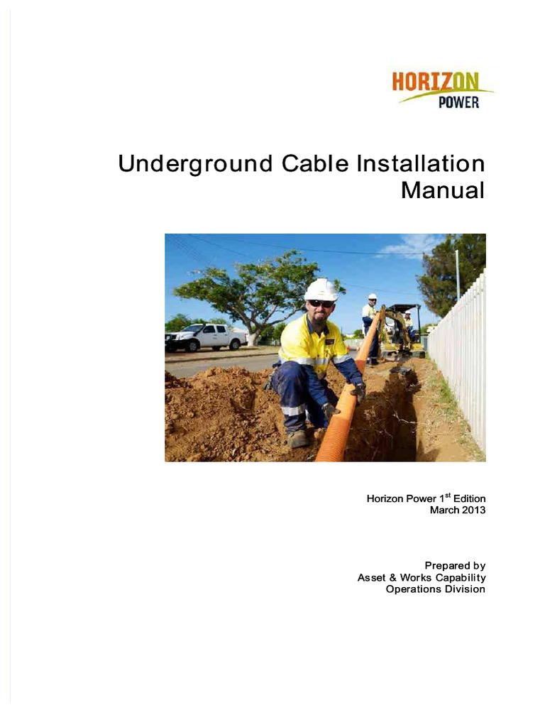 Underground Cable Installation | PDF | Personal Protective Equipment | Electrical Wiring