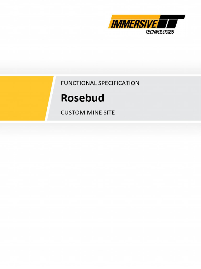 VDB Rosebud Functional Spec v1.2 | PDF | Loader (Equipment)