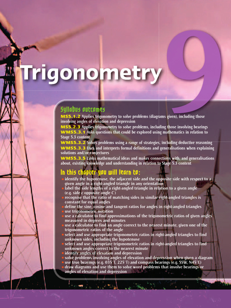 Chapter 9 - Trigonometry | PDF | Trigonometry | Trigonometric Functions