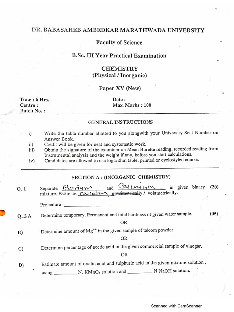 Chemistry Paper No - XV | PDF