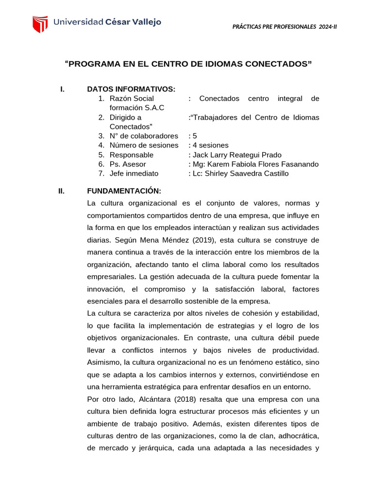 ESQUEMA DE PROGRAMA PSICOANALISIS | PDF | Liderazgo | Cultura organizacional