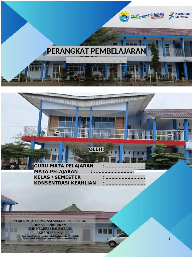 Perangkat Pembelajaran SMK 8 Palembang | PDF