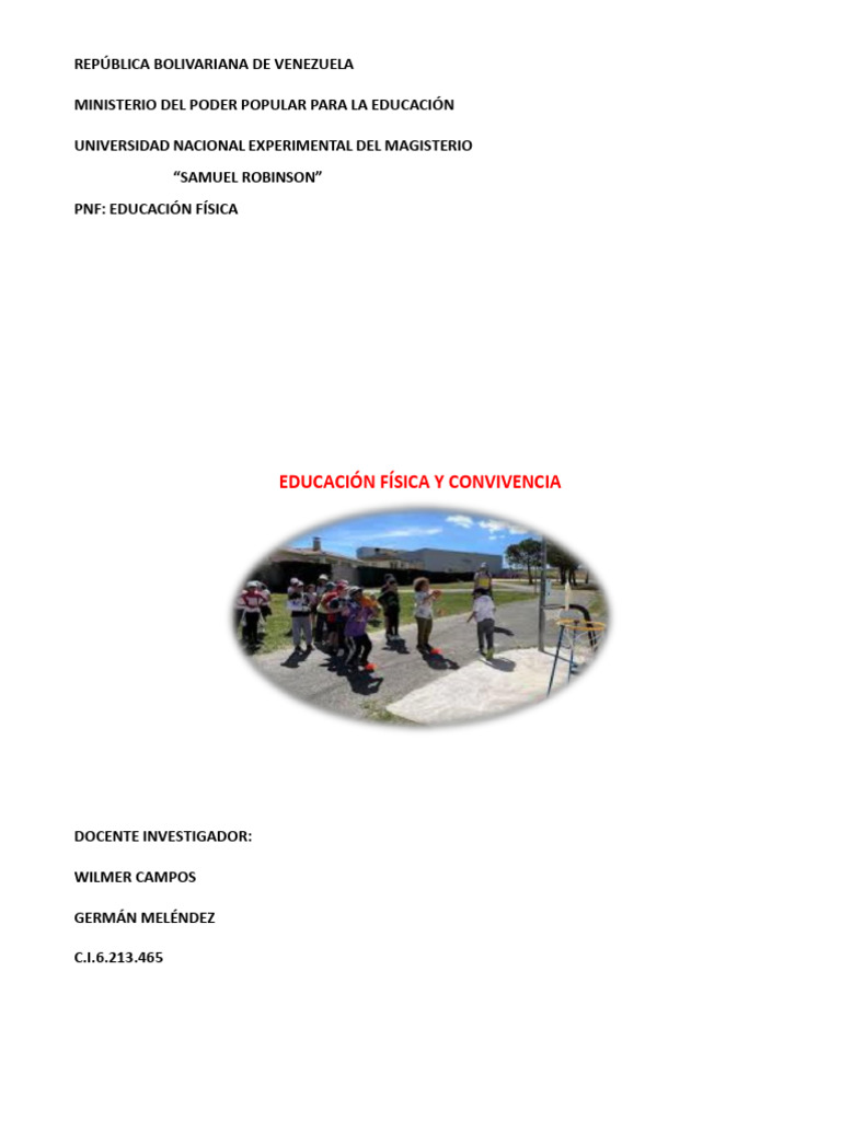 Educacion Fisica y Convivencia Mapa Mixto (1) | PDF