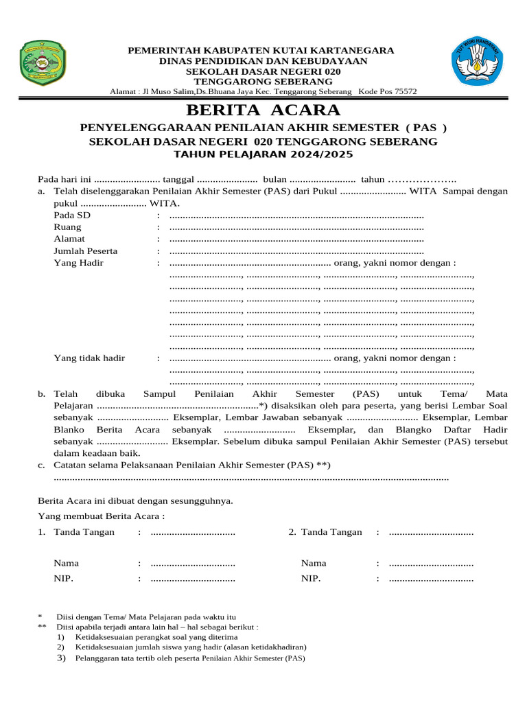 Berita Acara Pat | PDF