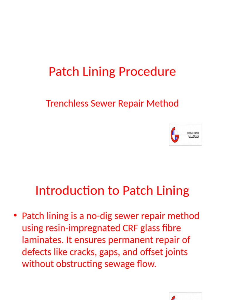 Patch Lining Procedure With Steps Overview Presentation | PDF
