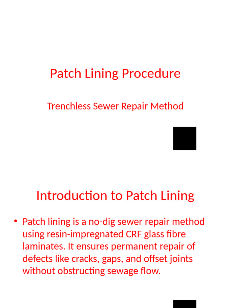 Patch Lining Procedure Themed Presentation | PDF