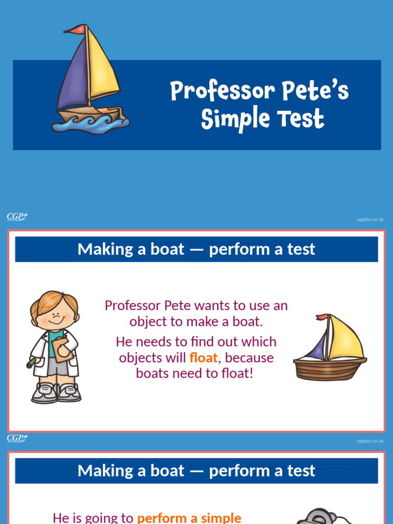 Professor Pete's Simple Test (Year 1) | PDF