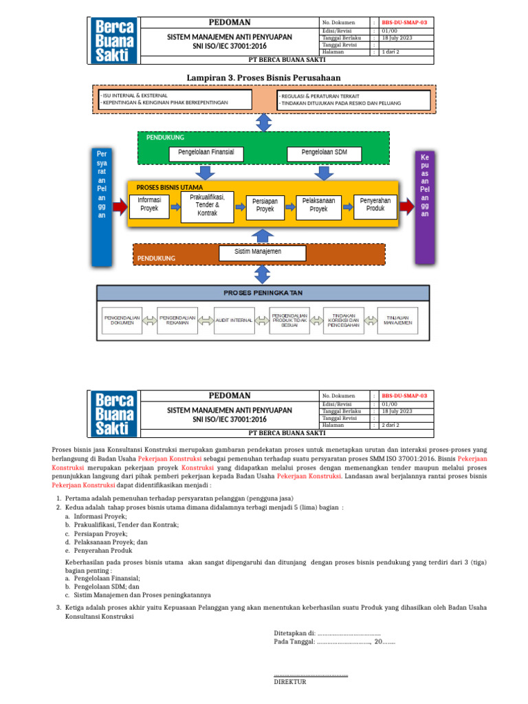 BBS-DU-SMAP-03 Proses Bisnis Perusahaan | PDF