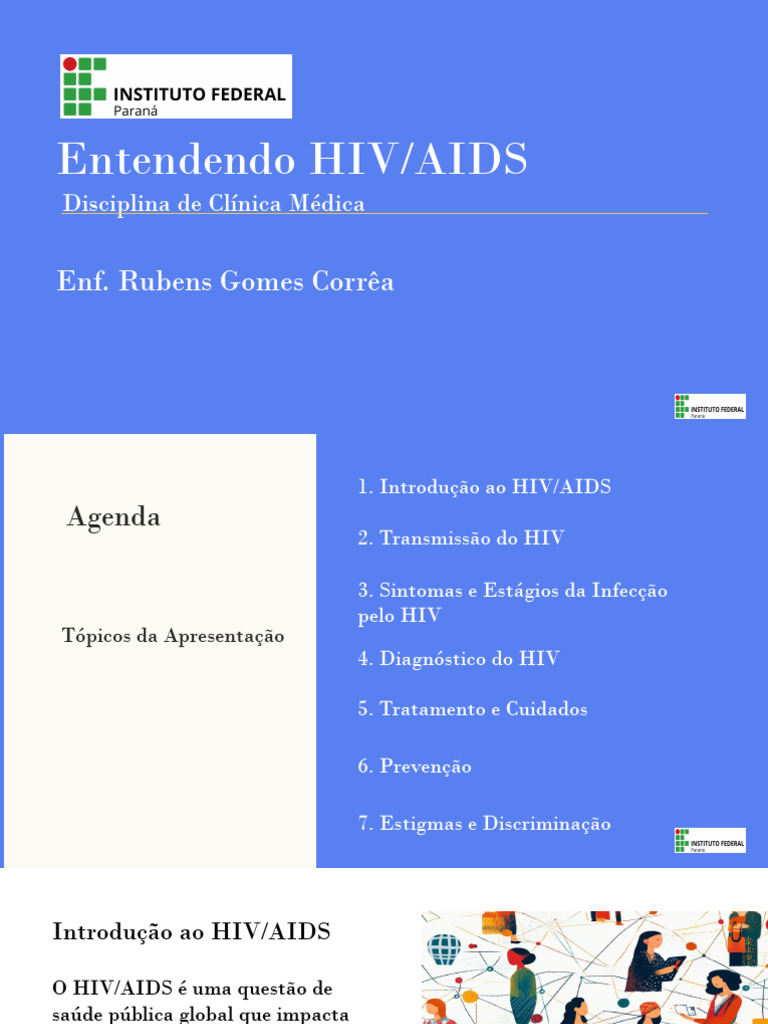 AULA HIV AIDS 2024 - CLINICA MÉDICA Slide - Hiv - Aids | PDF | HIV/AIDS | Gestão do HIV/Aids