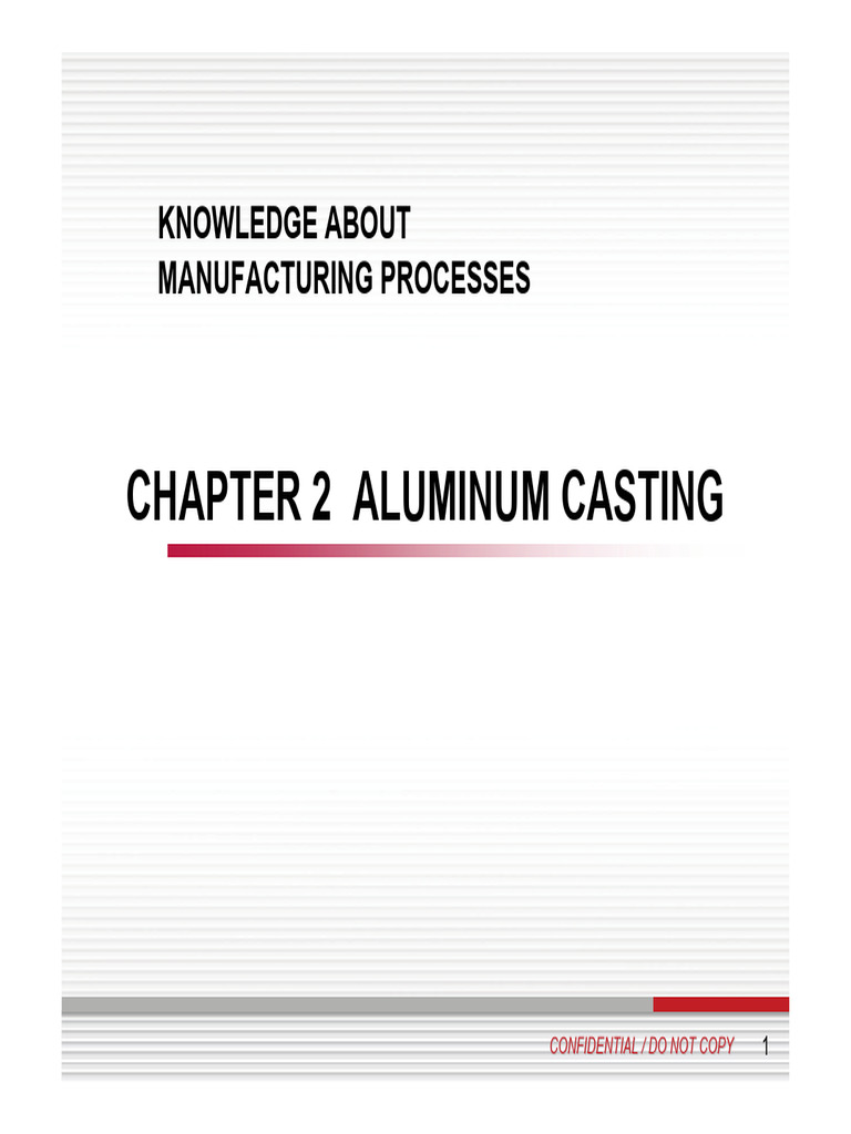 E-02 - Chap.2 - ALUMINUM CASTING | PDF | Alloy | Casting