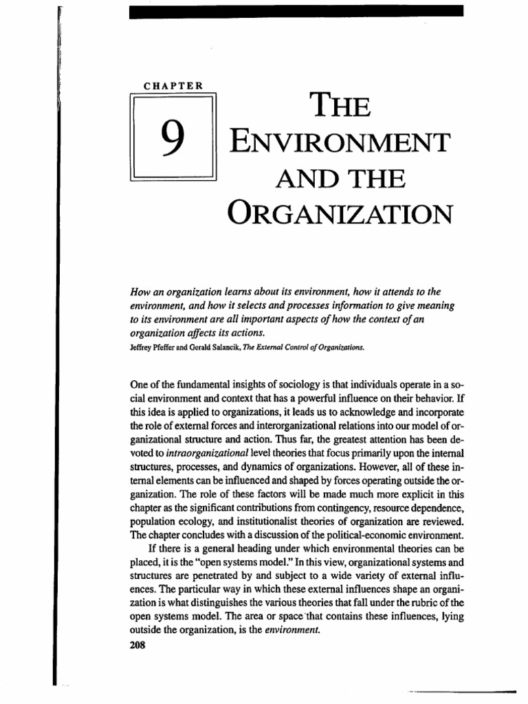 Lesson 3 Reading - The Environment and The Organization | PDF