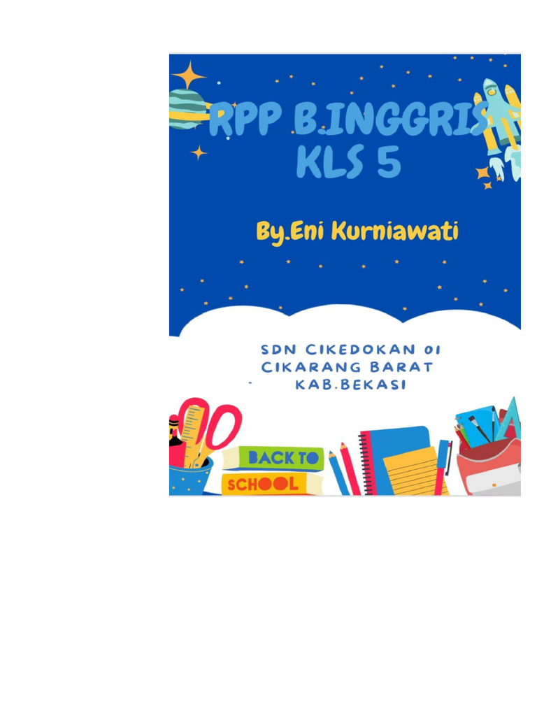 RPP Kelas 5 PARTS OF BODY | PDF