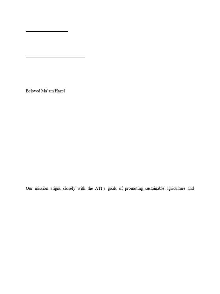 Letter of Intent For ATI | PDF