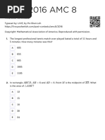 2014 AMC 8 Math Competition Problems | PDF | Area | Geometry