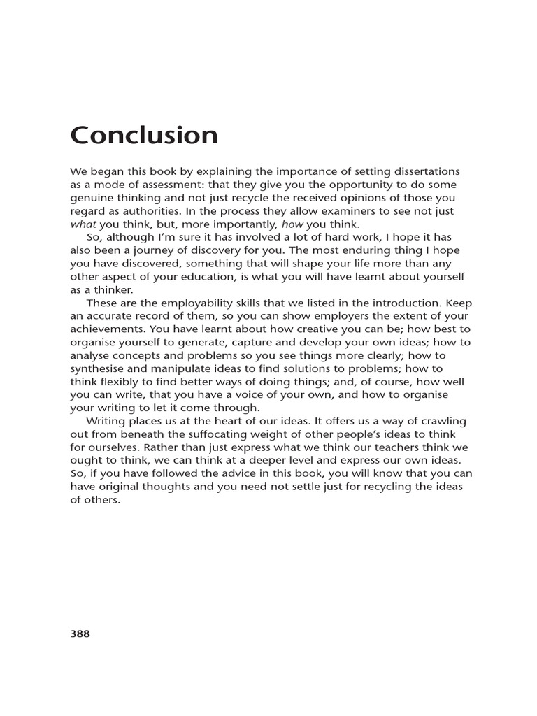 How To Write Your Undergraduate Dissertation - (Conclusion) | PDF ...