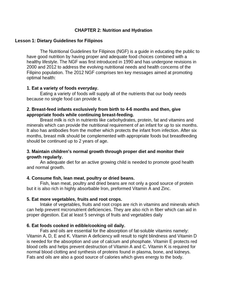 PATHFit 4 SPORTS Chapter 2 3 | PDF | Dehydration | Diet & Nutrition