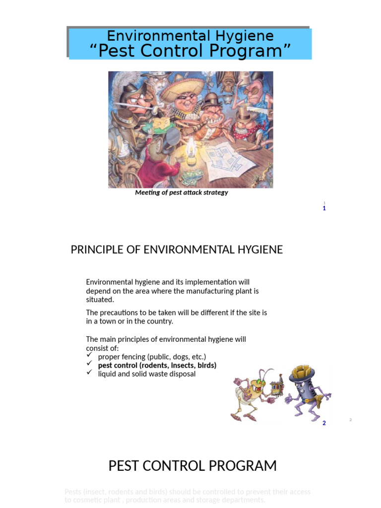 Pest Control Program for Environmental Hygiene | PDF