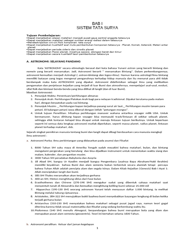 Sistem Tata Surya | PDF