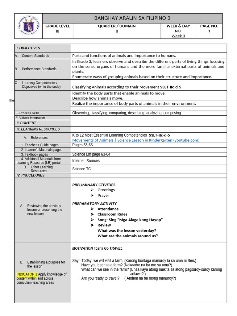 NICOYCO DLP SCIENCE-3-final | PDF | Learning | Teachers