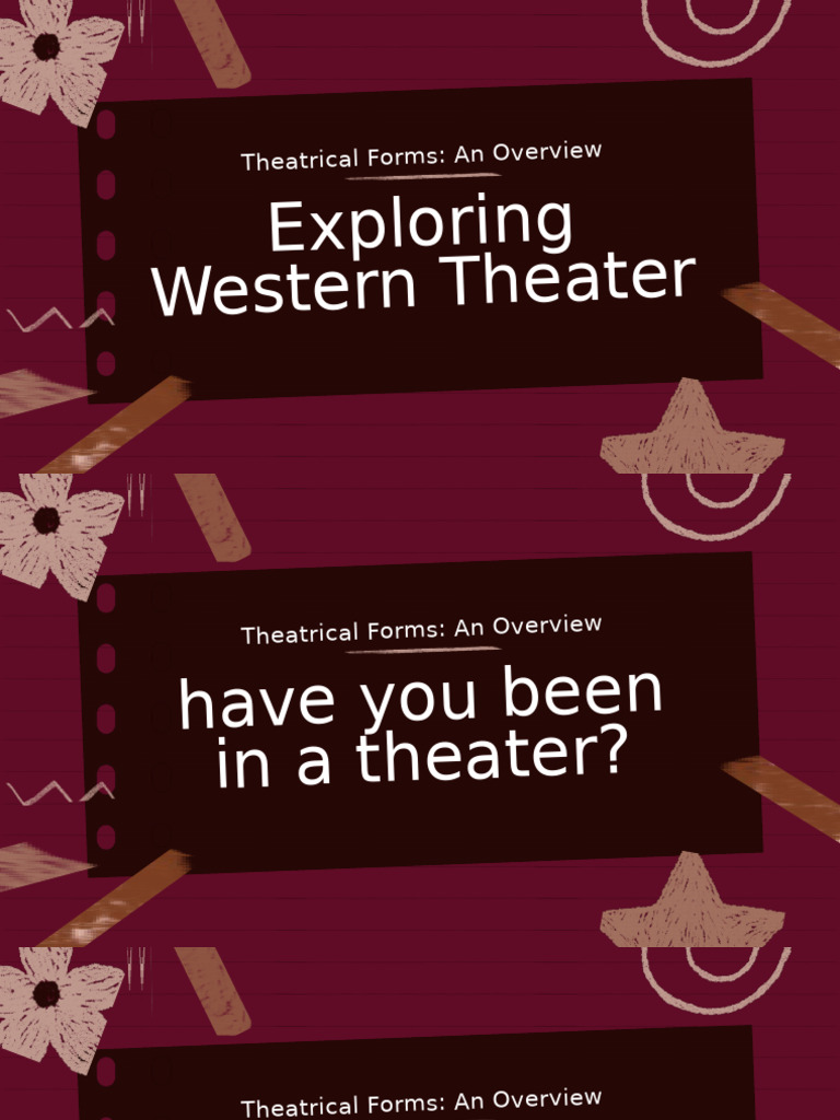 Western Theater Educational Presentation in Maroon White Simple Style ...