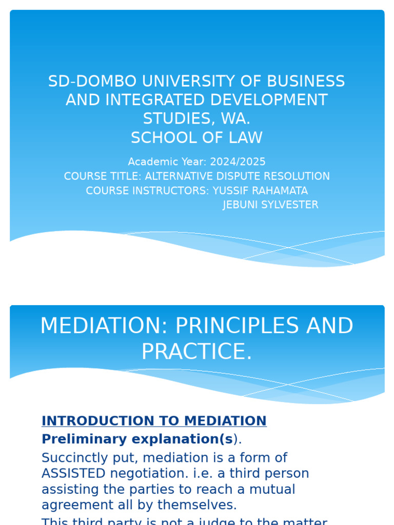 Understanding Mediation Principles | PDF | Mediation | Social Psychology