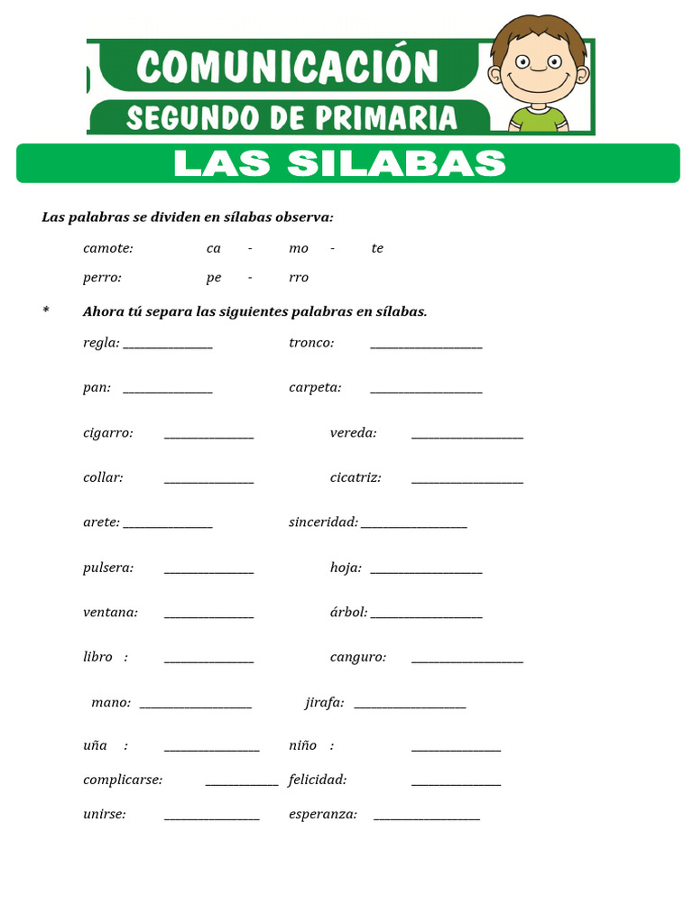 Clasificación de sílabas para primer grado | PDF | Sílaba