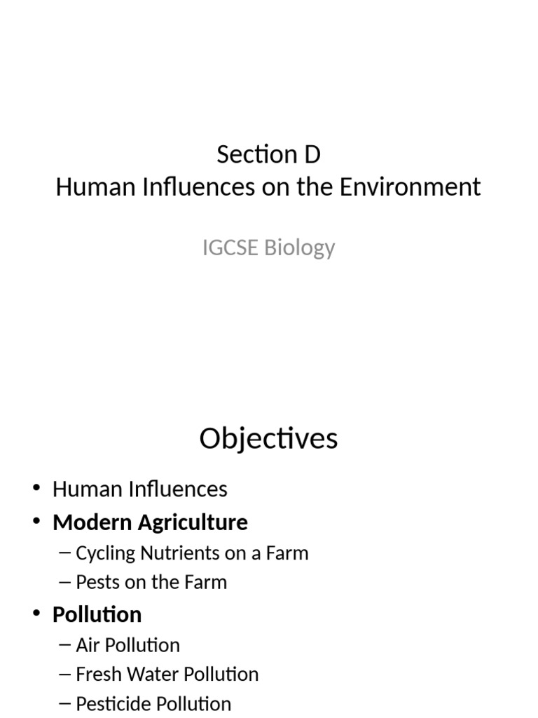 Human Impact on Environment and Pollution | PDF | Soil | Agriculture
