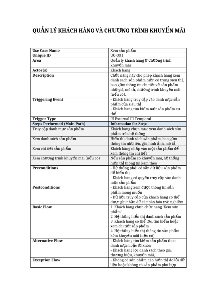 Use Case Specifications-Ver2222222222222 | PDF