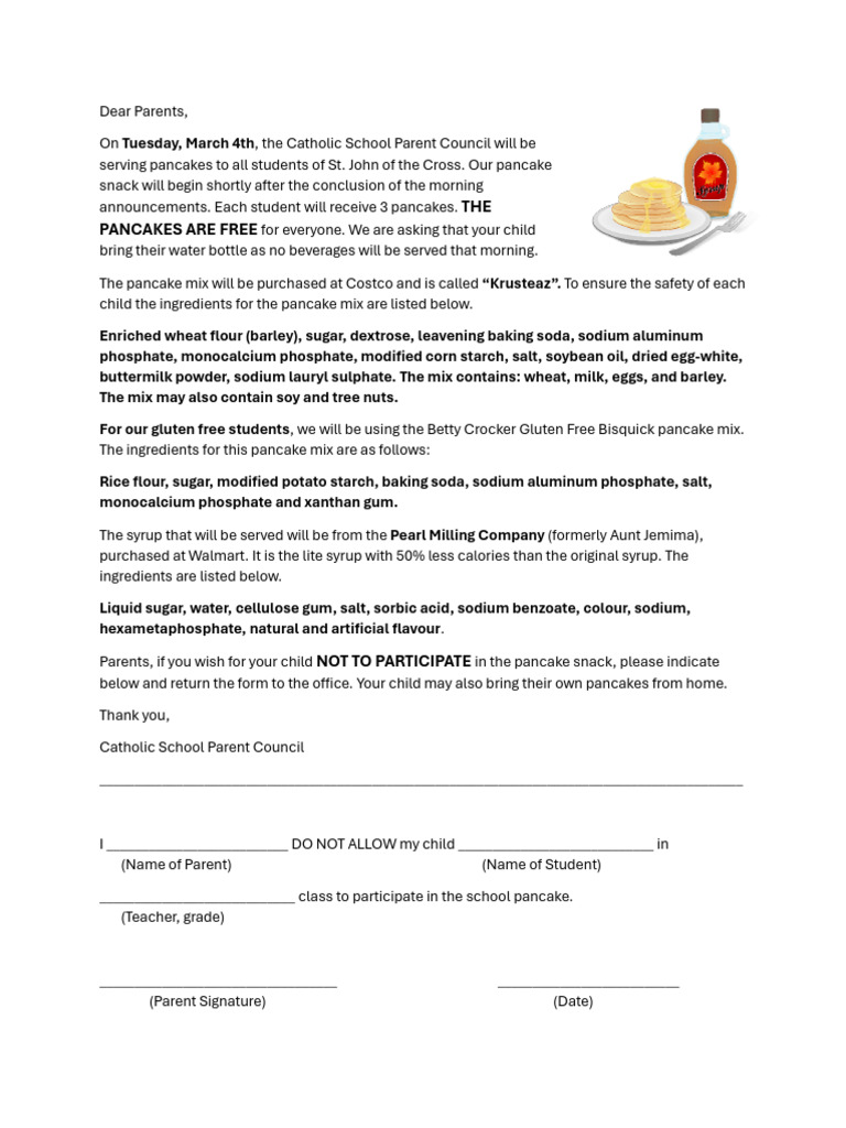 Pancake Snack Letter 2025 | PDF