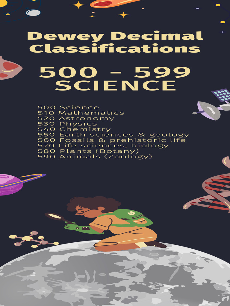 Outer Space Dewey Decimal Classifications Bookmark | PDF