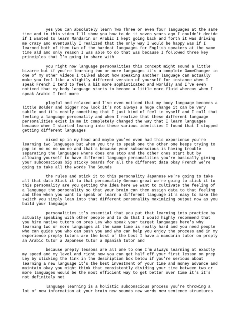 How To Learn 2 Languages (Or More) at The Same Time | PDF | Linguistics | Human Communication