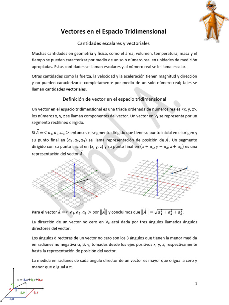 Álgebra Vectorial | PDF | Vector Euclidiano | Ángulo