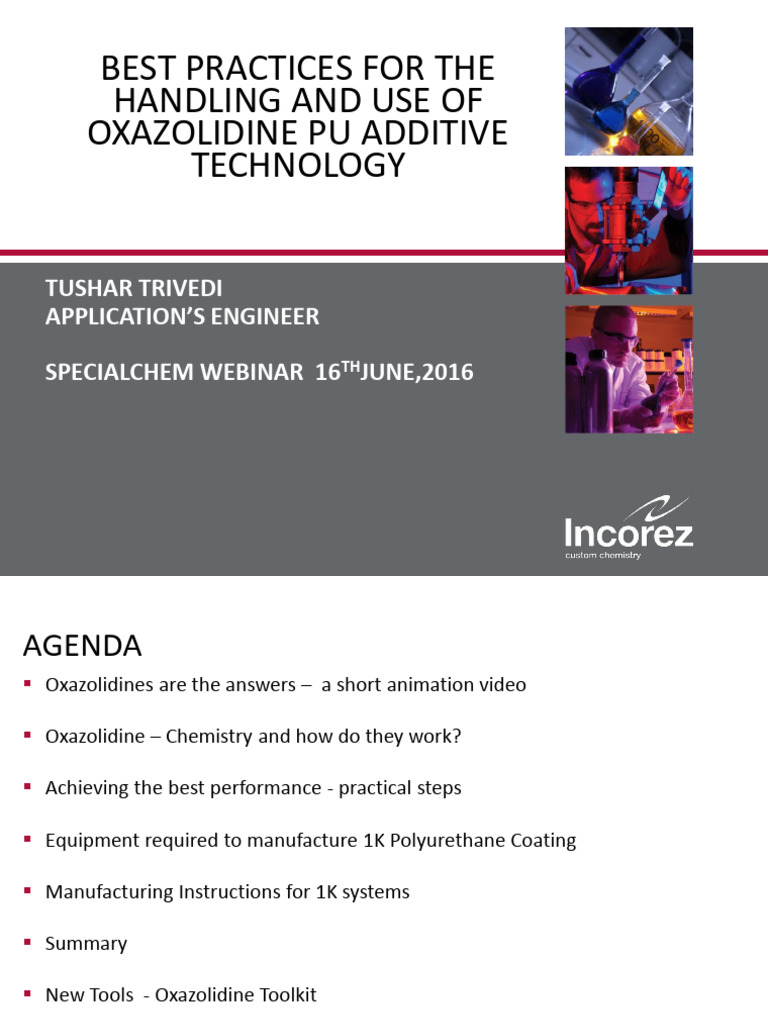 Oxazolidine PU Additive Technology Webinar 2016 | PDF | Chemical ...