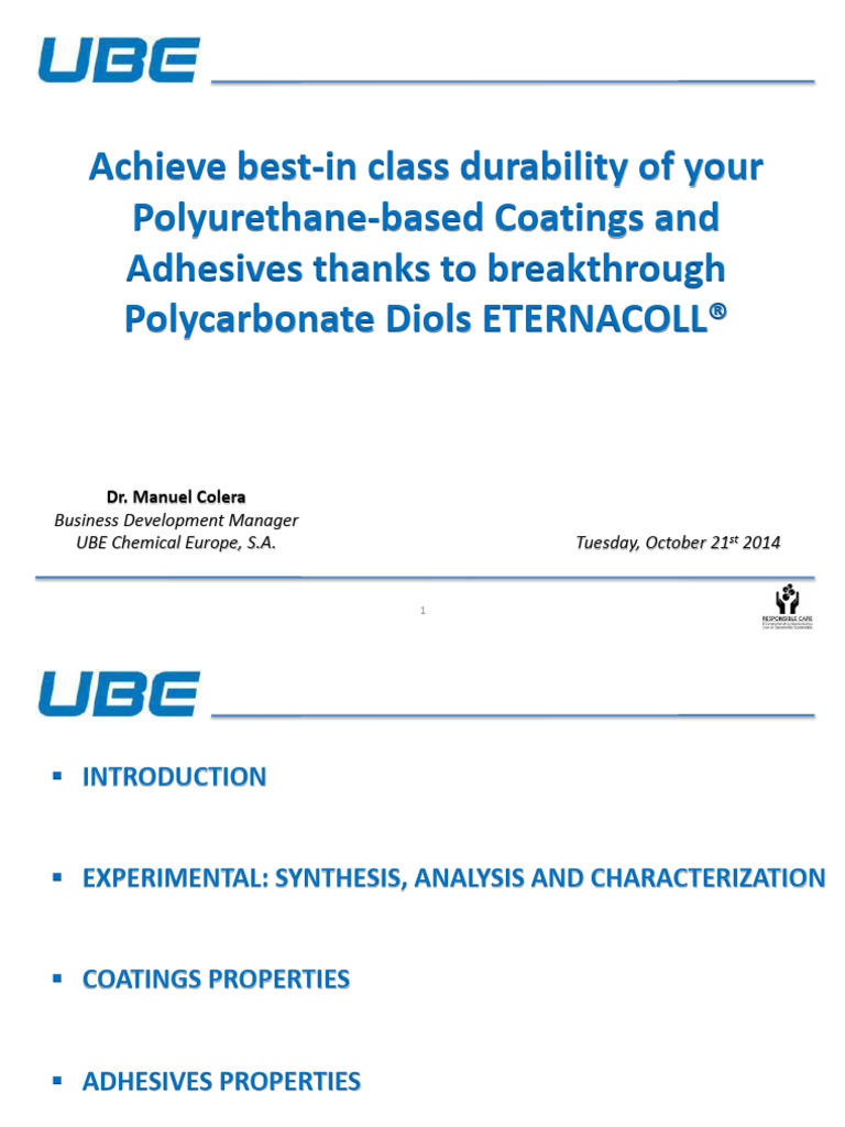 Achieve Bestin Class Durability of Your Polyurethanebased Coatings ...