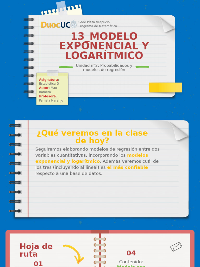 Clase 13_Modelo exponencial y logarítmico | PDF | Análisis de regresión ...