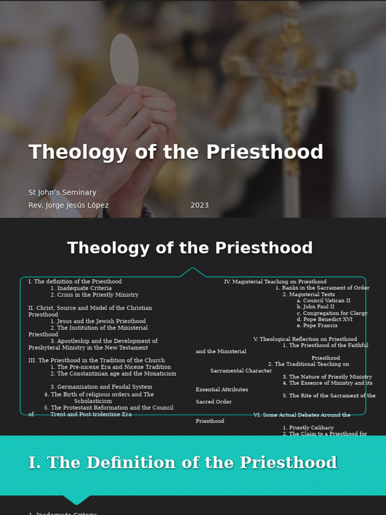 Definition of The Priesthood | PDF | Priest | Ordination