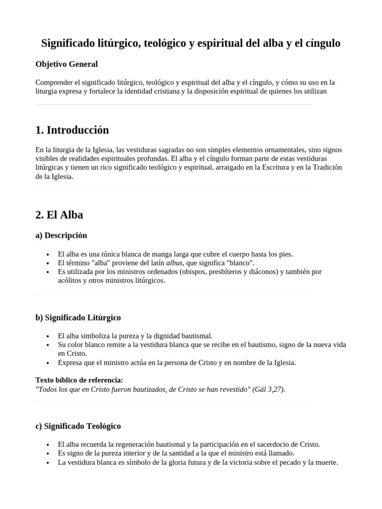Significado del Alba y Cíngulo en Liturgia | PDF | Bautismo | Cristo ...