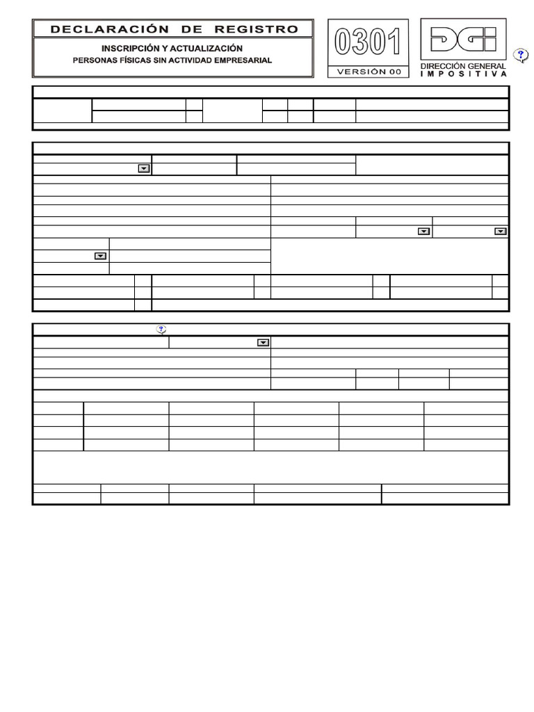 Formulario 0301: Identificación y Datos | PDF | Correo