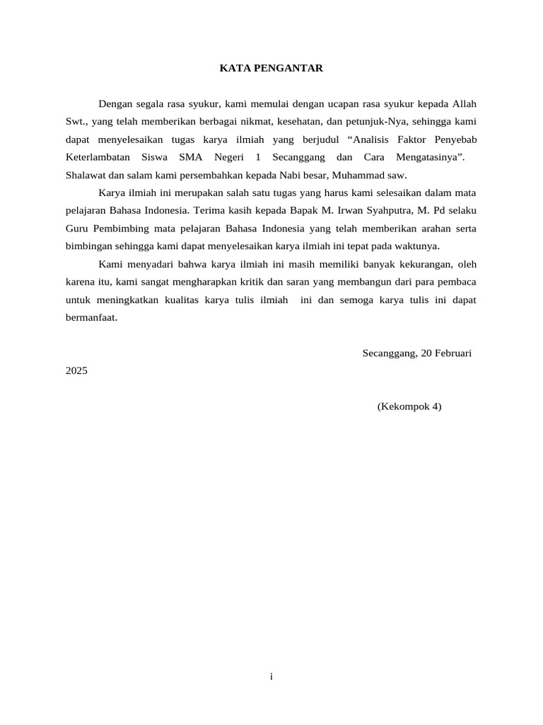 Kata Pengantar Sifa | PDF