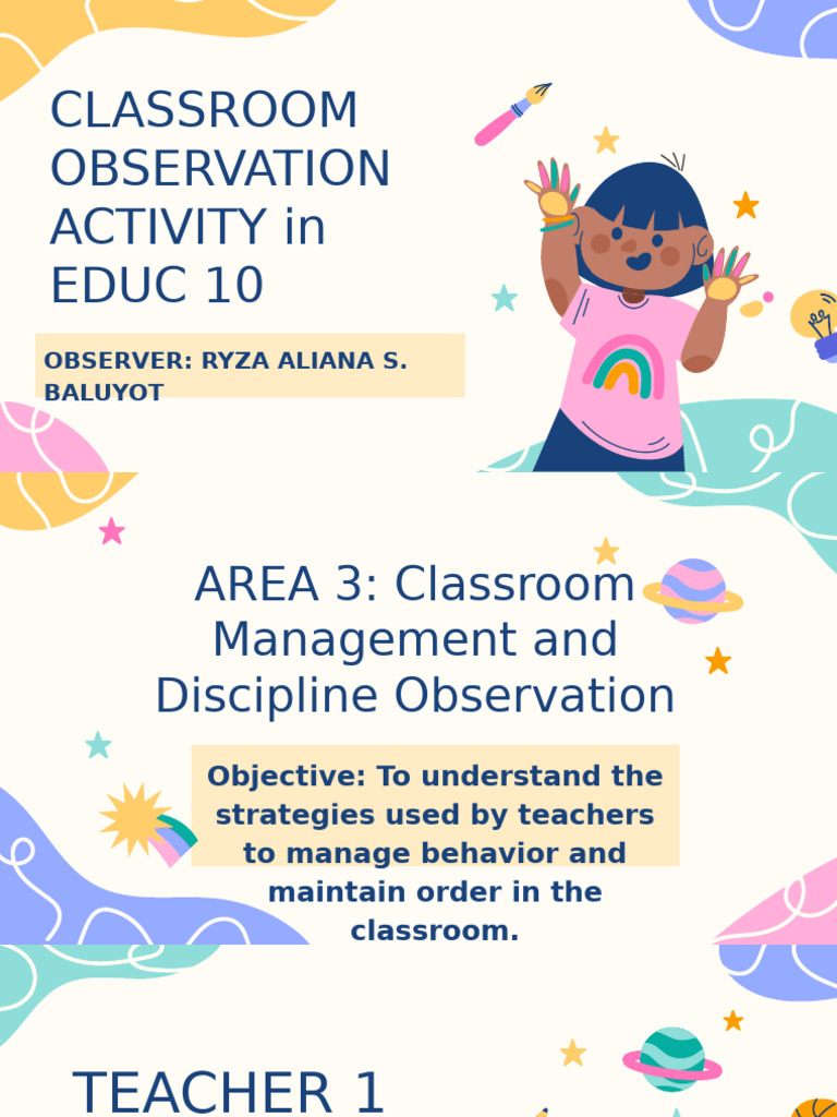 Classroom Management Strategies Observed | PDF | Teachers | Classroom ...