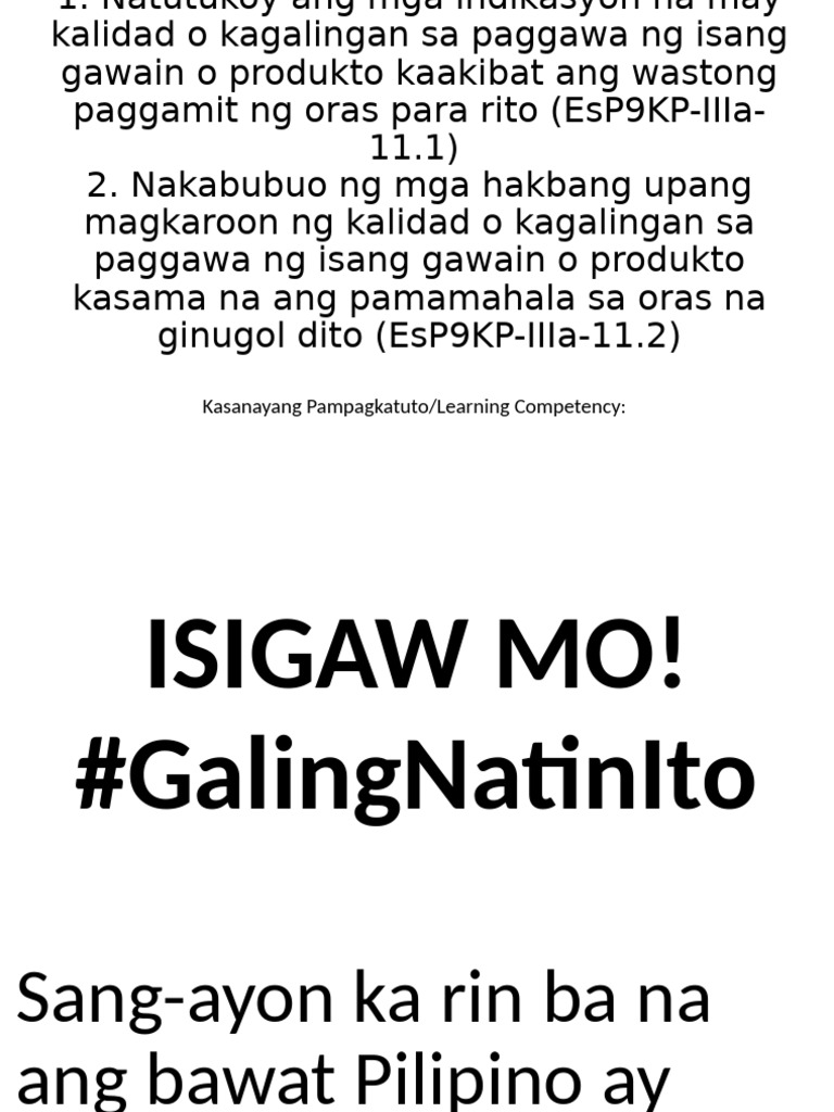 Esp 9 3rd Lesson | PDF