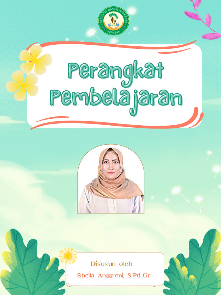 Hijau Warna Warni Simpel Lucu Cover Modul Alur Pembelajaran Dokumen A4 ...