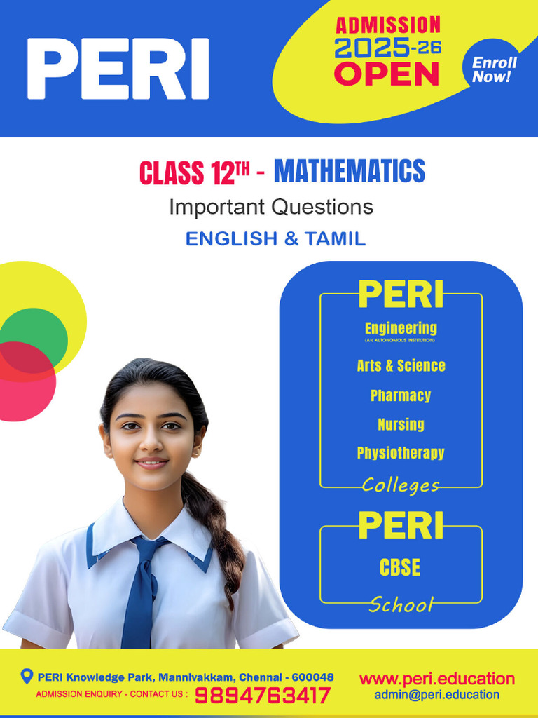 12th Mathematics - English and Tamil Medium-roja | PDF | Determinant ...
