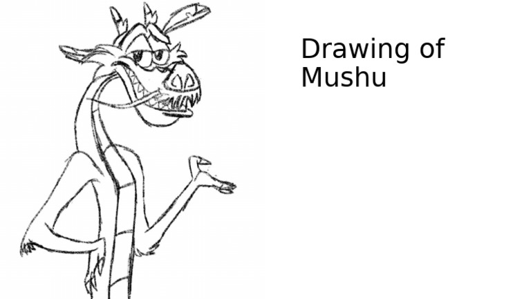 Drawing of Mushu | PDF