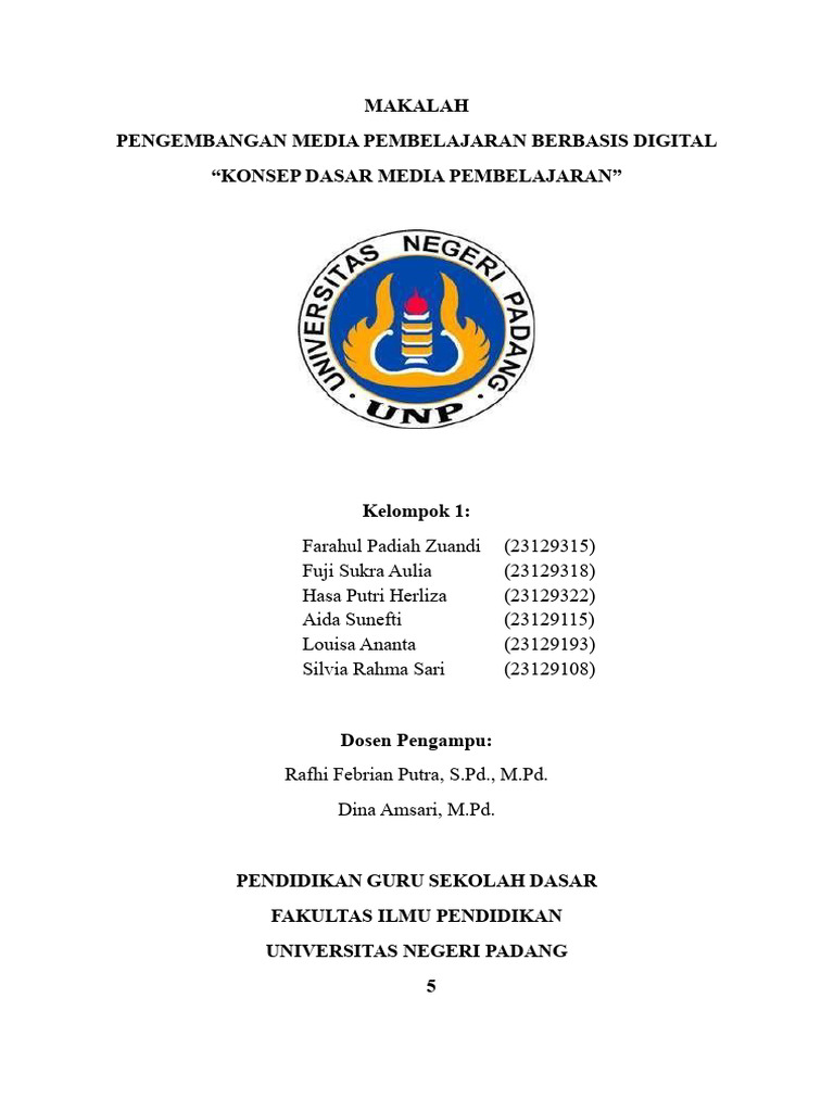 Makalah Pengembangan Media Berbasis Digital Kelompok-1 | PDF