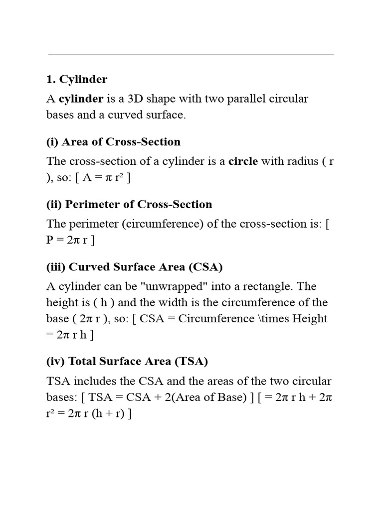 CCS_FORMULAS | PDF | Area | Sphere