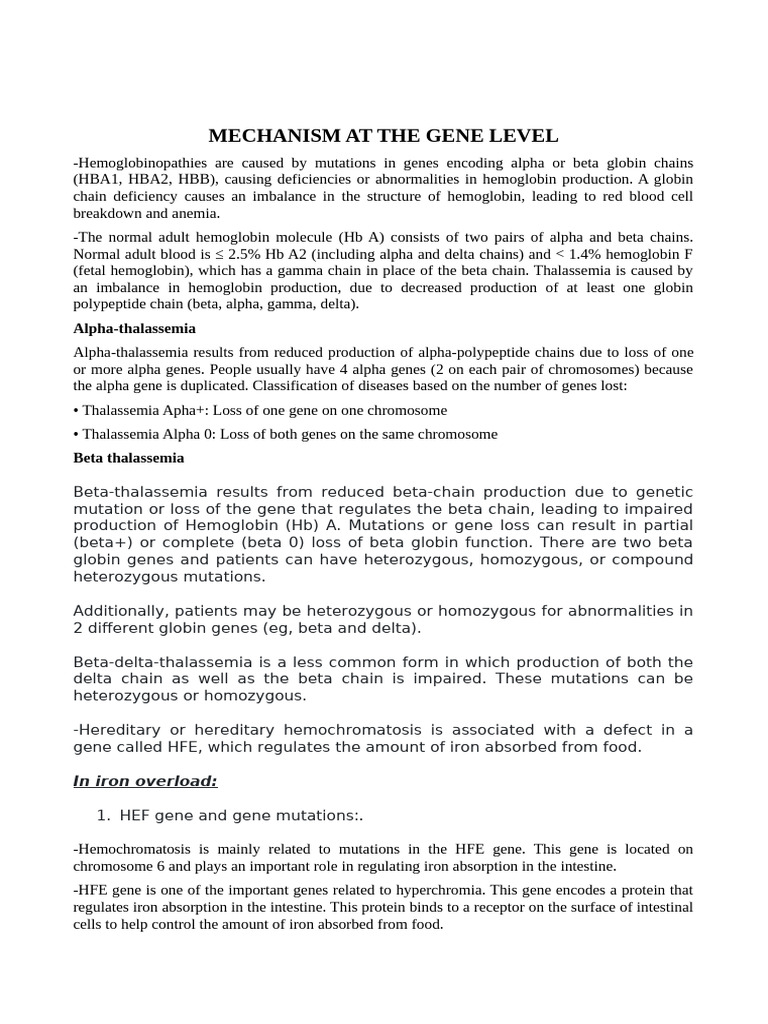 Mechanism at the Gene Level | PDF | Medical Specialties | Molecular Biology